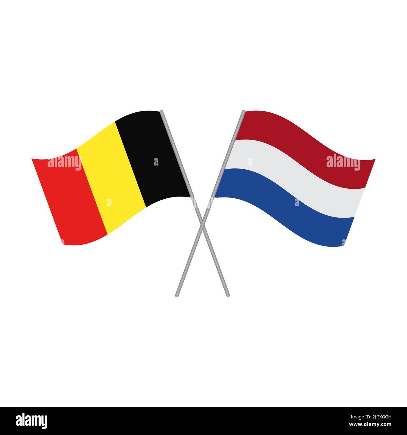 Belgian and Netherlands flags vector isolated on white background Stock ...