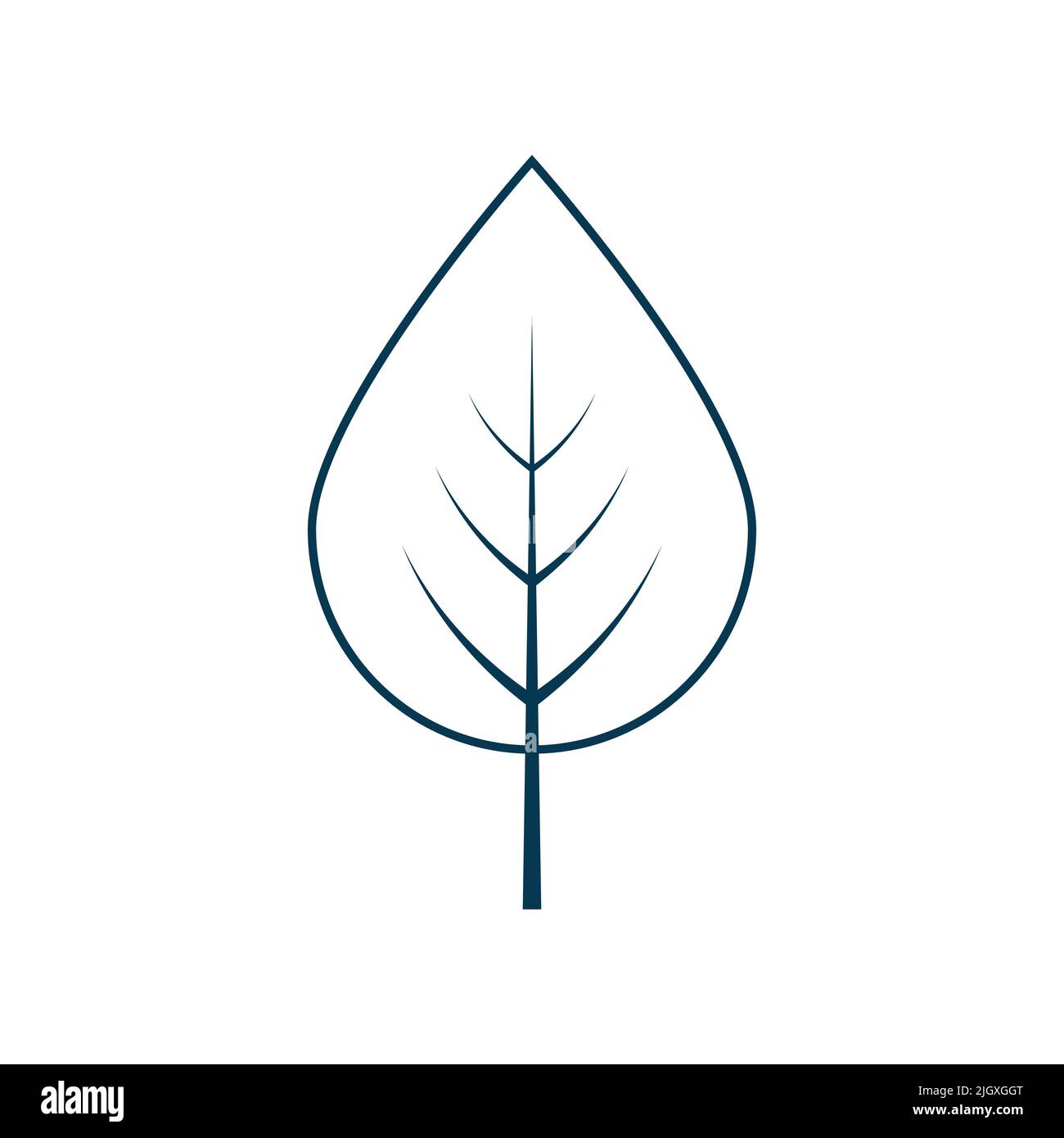 Leaf icon vector isolated on white background Stock Vector Image & Art ...