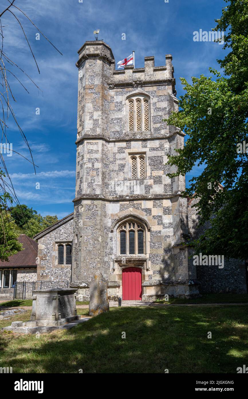 Church of St Peter in Soberton village, Hampshire, England, UK, dating ...