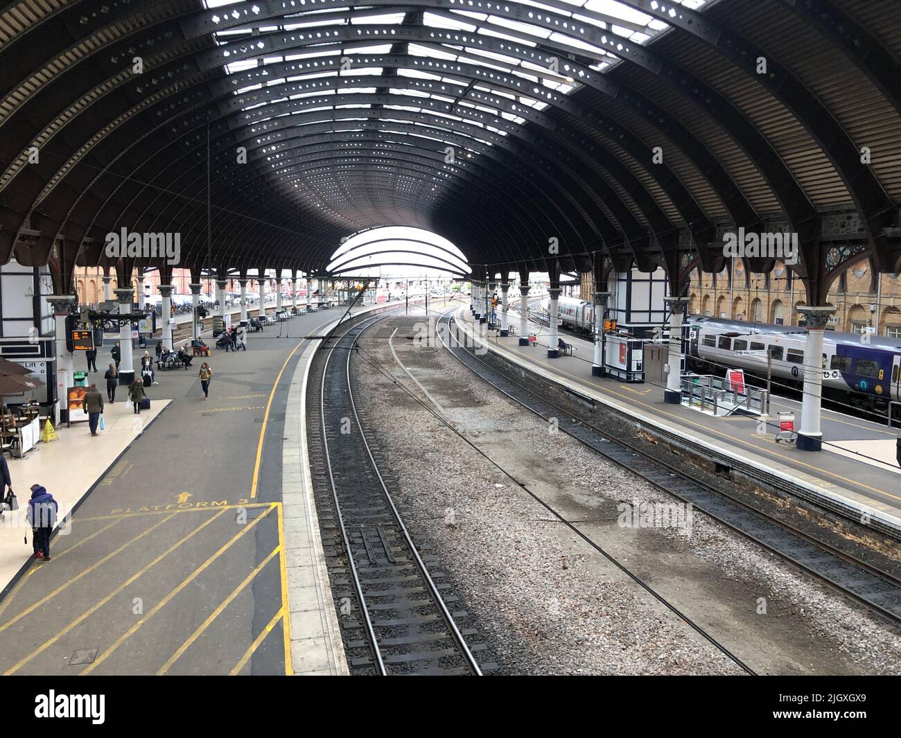 An aerial view of York Train Station in England, UK Stock Photo - Alamy