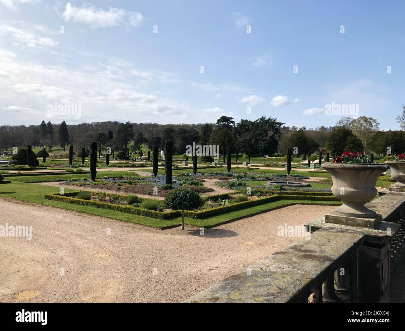 An aerial view of a beautiful park in Stoke, England, UK Stock Photo ...