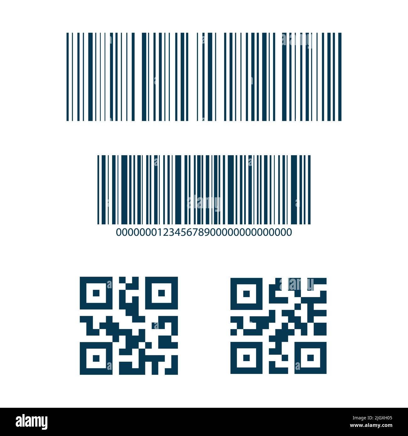Barcode and QR code icon isolated on white background. Vector ...