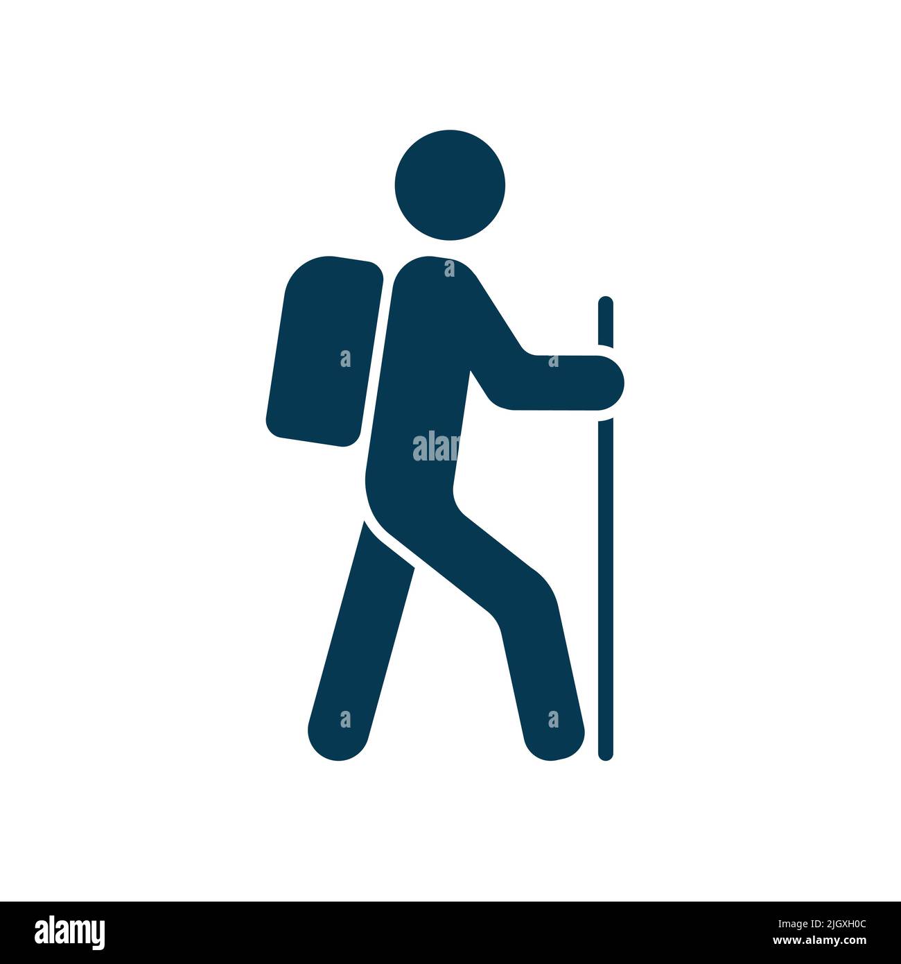 Hiking icon vector isolated on white background Stock Vector Image ...