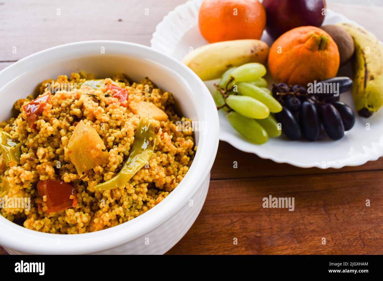 Traditional Indian fasting food recipe dish called Bhagar homemade of ...