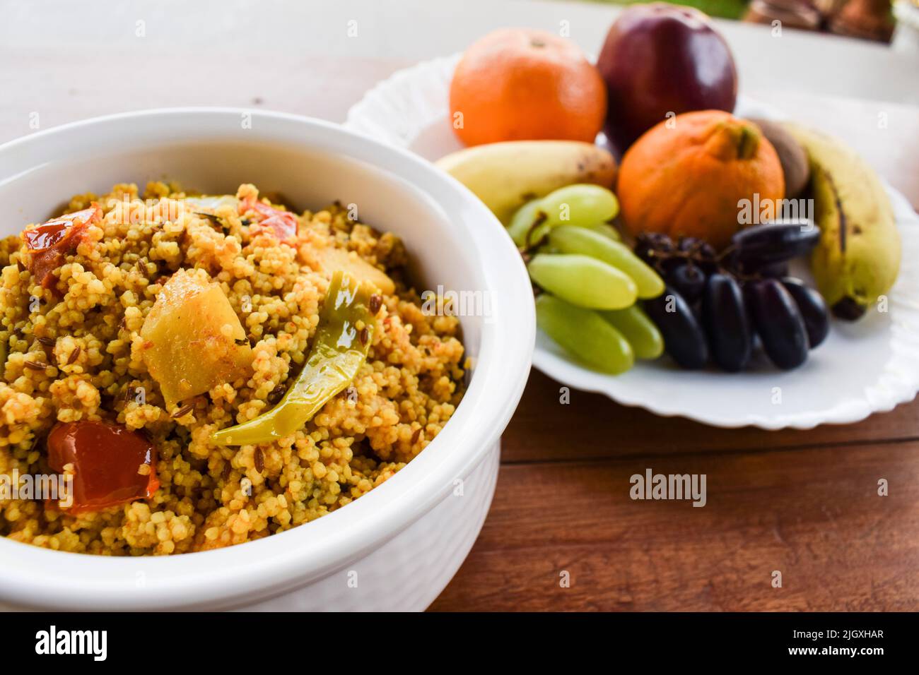 Traditional Indian fasting food recipe dish called Bhagar homemade of ...