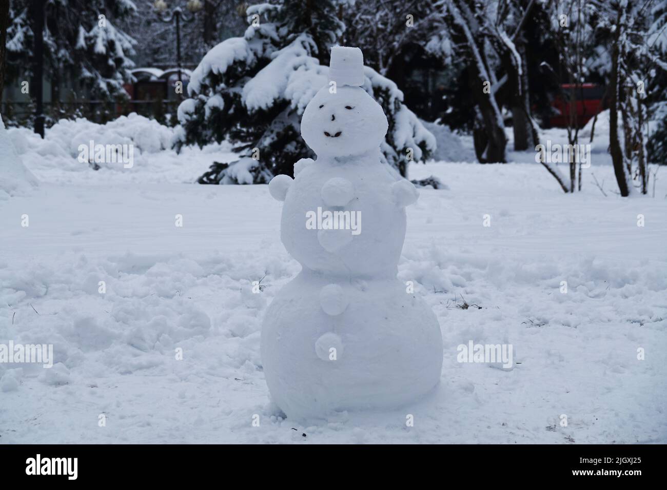 Snowman snow winter snowmen forest hi-res stock photography and images ...