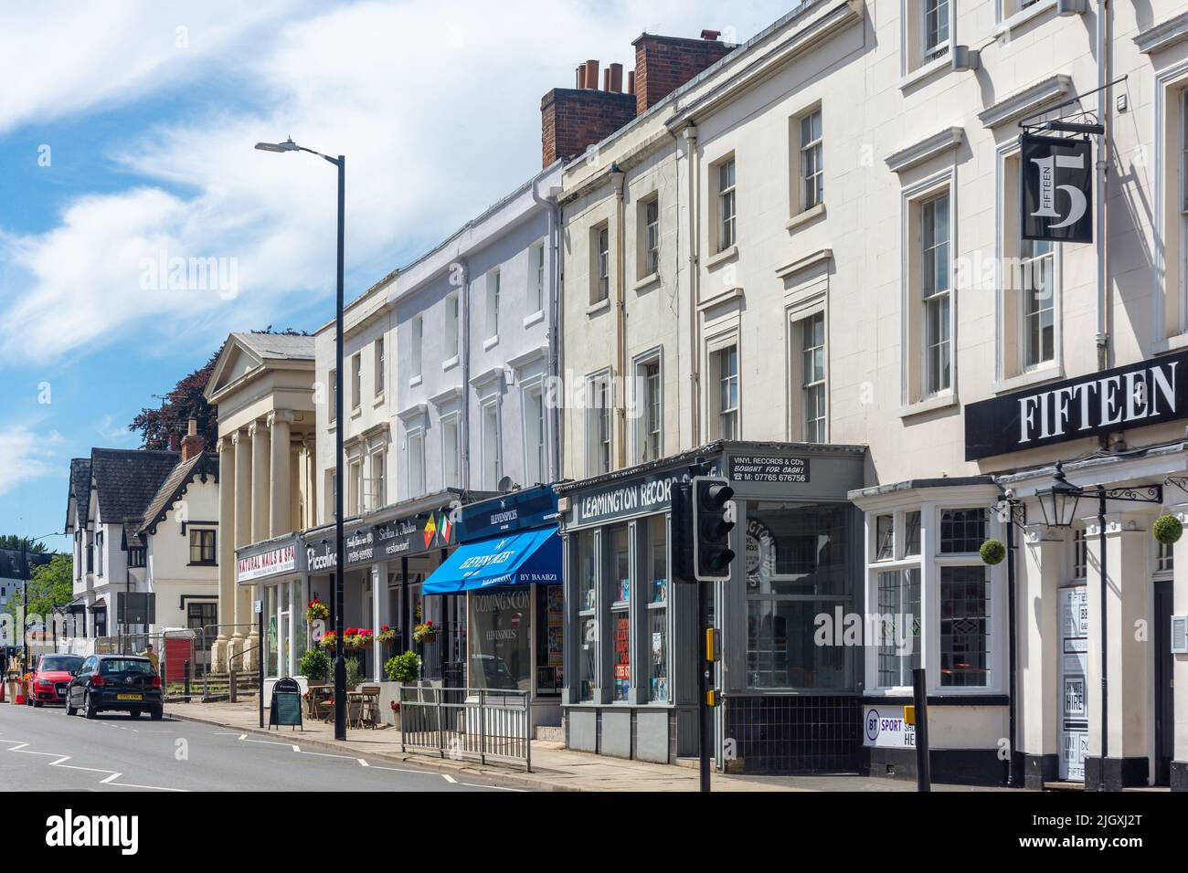 Parade of shops, Spencer Street, Royal Leamington Spa, Warwickshire ...