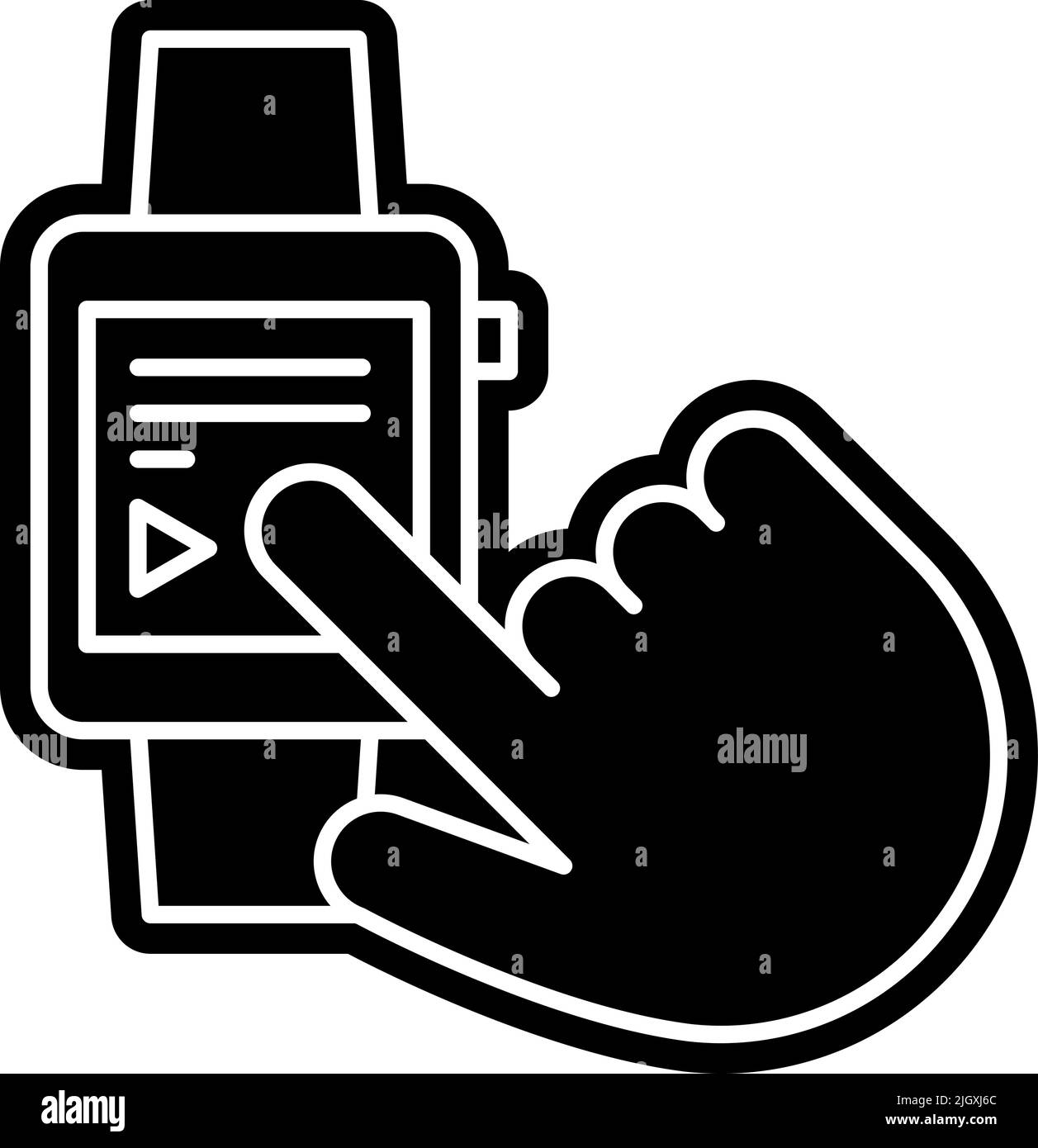 Hands smartwatch icon Stock Vector Image & Art - Alamy