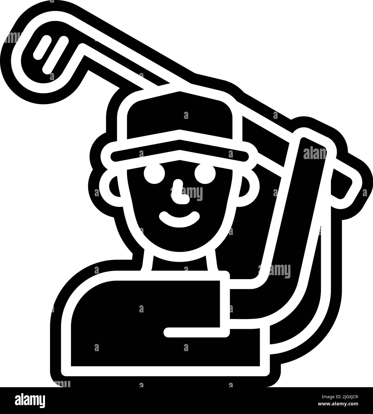 Golf golfer icon Stock Vector Image & Art - Alamy