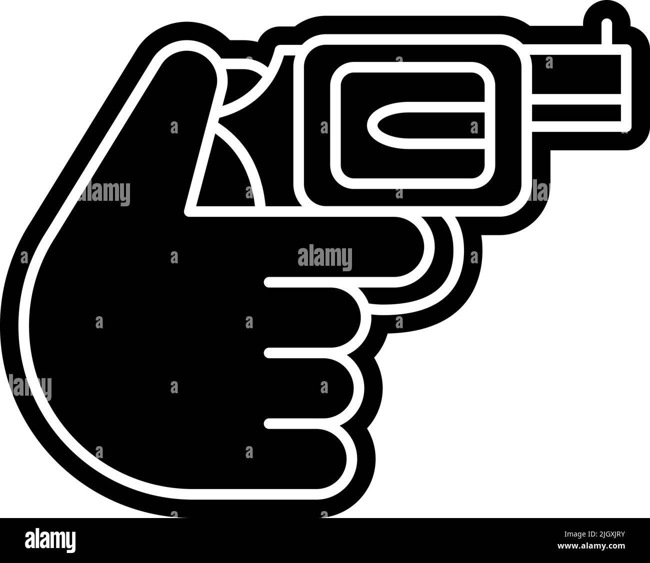 Hands gun icon Stock Vector Image & Art - Alamy