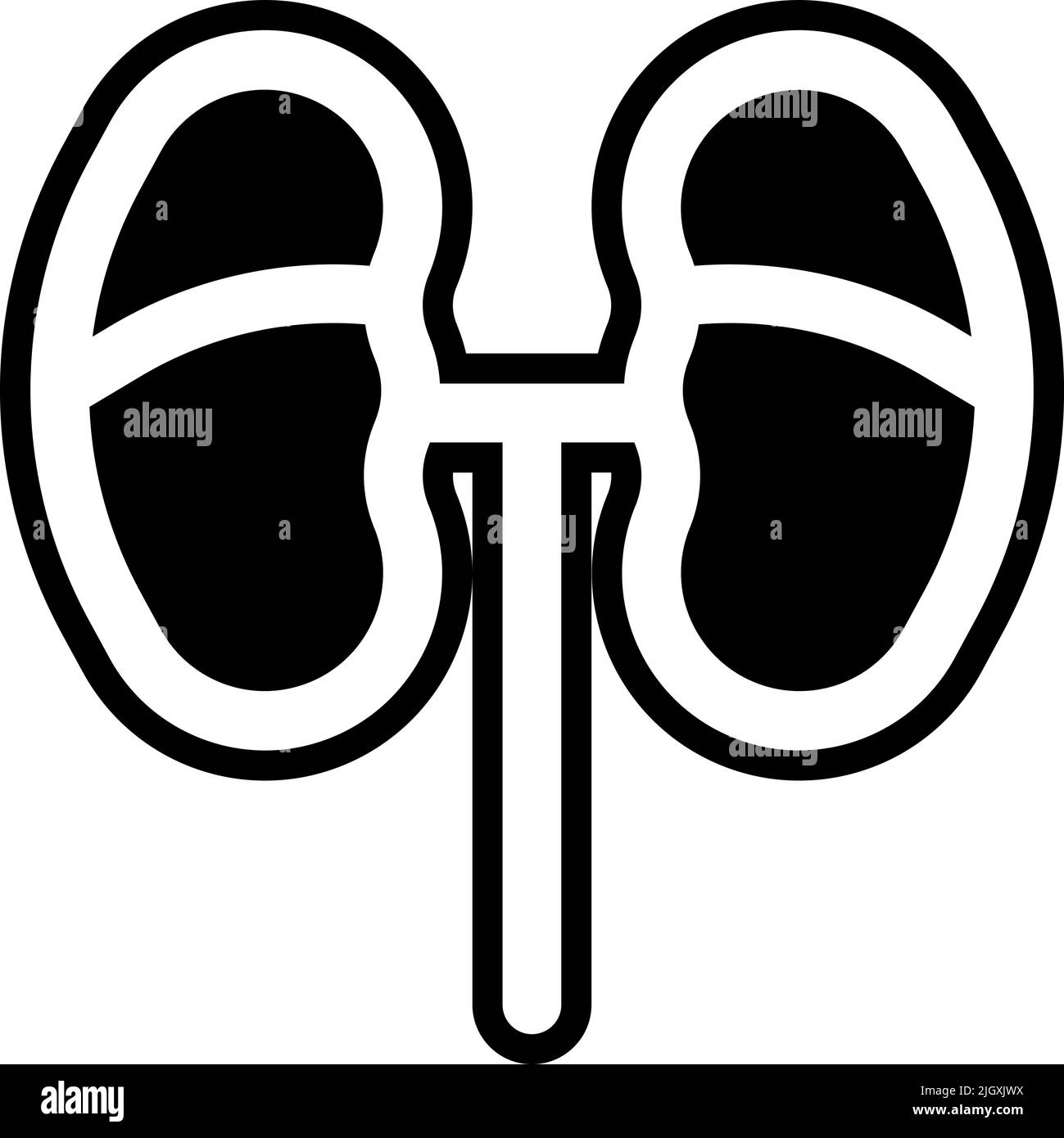 Kidneys icon on black Stock Vector Images - Alamy