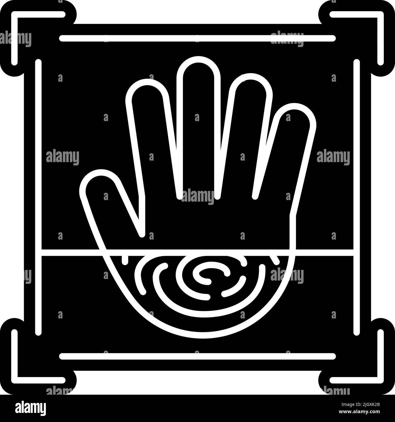Hands fingerprint scanner icon Stock Vector Image & Art - Alamy