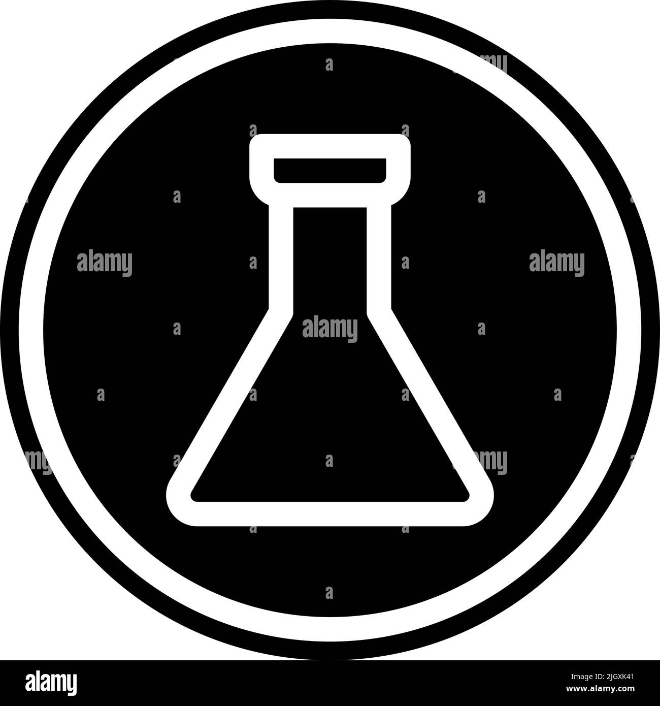 Black icons flask test Black and White Stock Photos & Images - Alamy