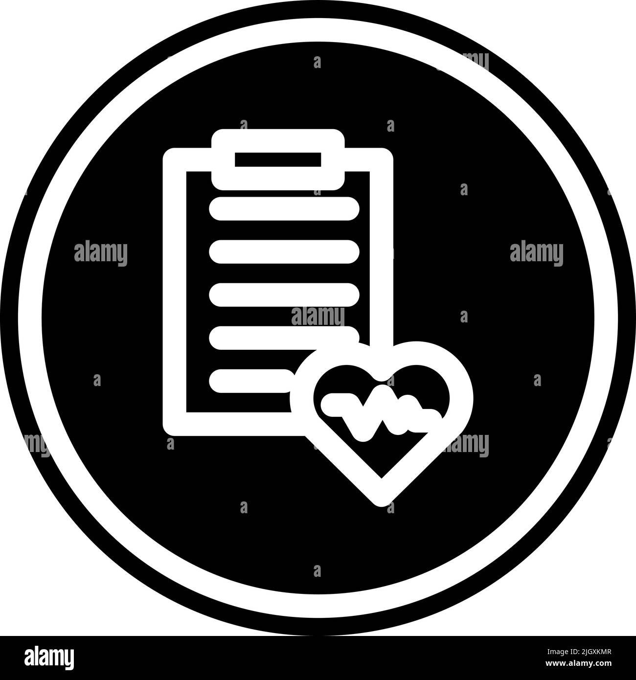 Medical report stethoscope icon Black and White Stock Photos & Images ...