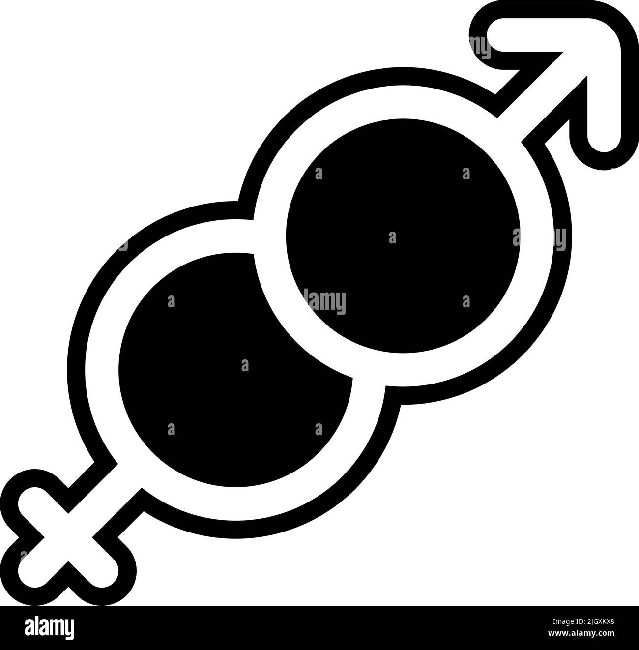 Black female gender symbol line Cut Out Stock Images & Pictures - Alamy