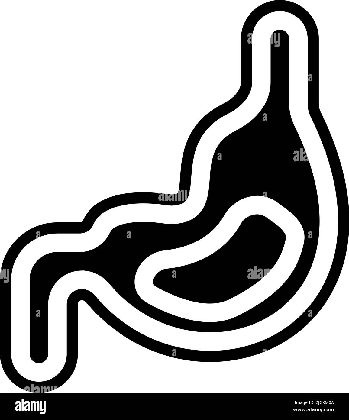 Stomach pain line glyph Stock Vector Images - Alamy