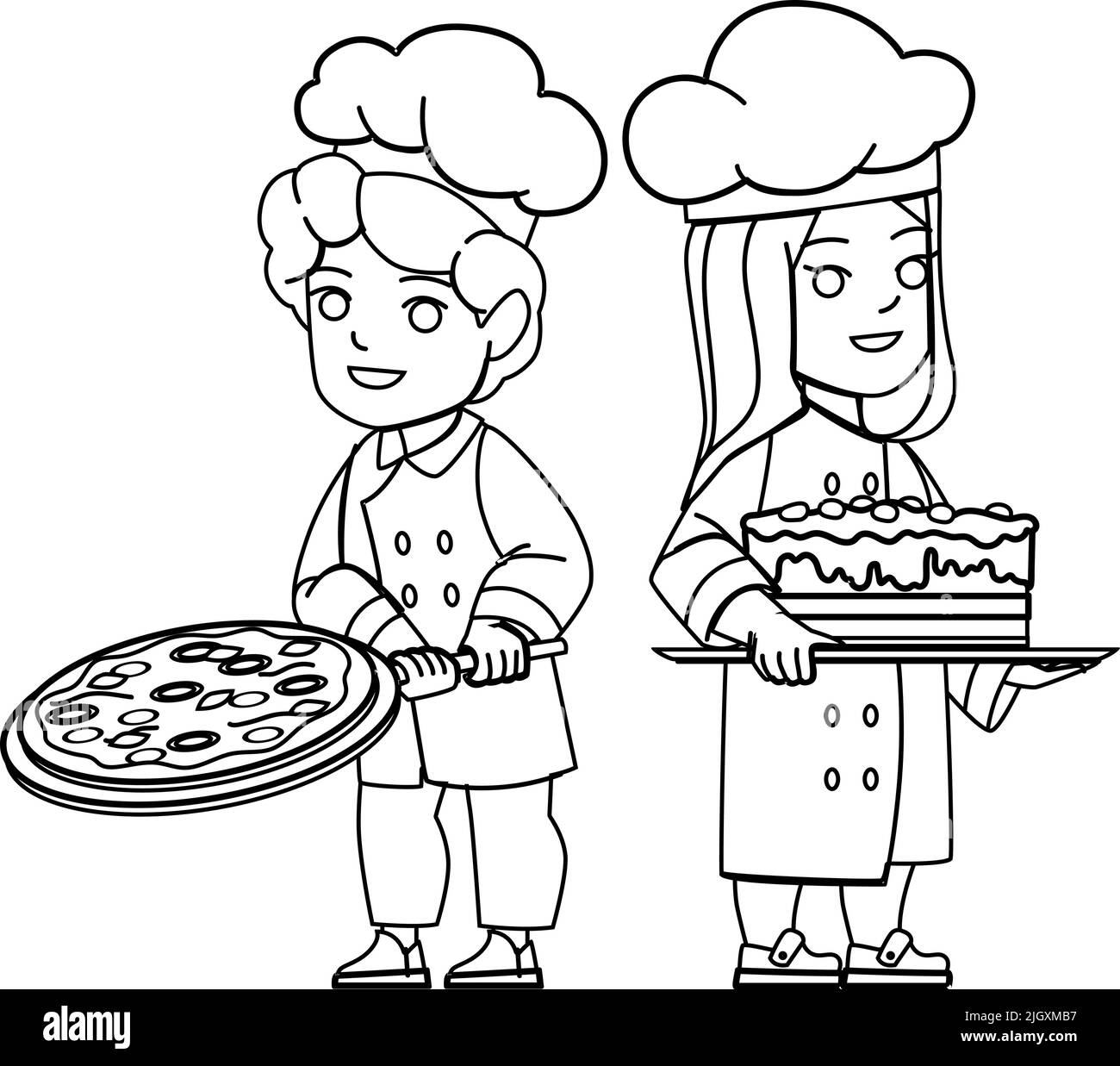 kid cook vector Stock Vector Image & Art - Alamy