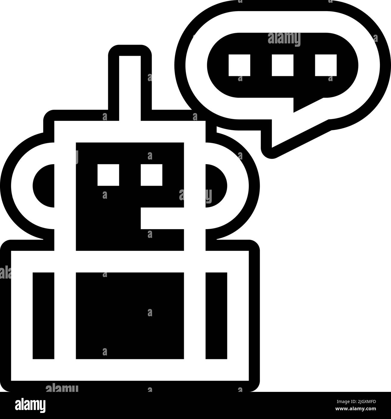 Help and support robot icon Stock Vector Image & Art - Alamy