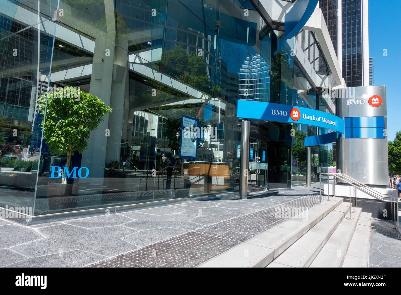 Big BMO Bank of Montreal Office location in Downtown Vancouver Stock ...