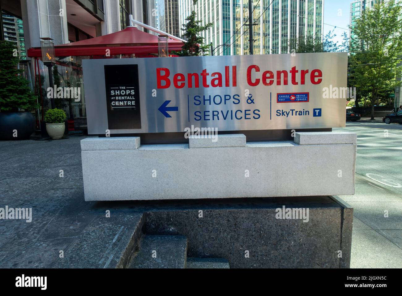 Bentall Centre Shops & Services Sign and Information in Downtown ...
