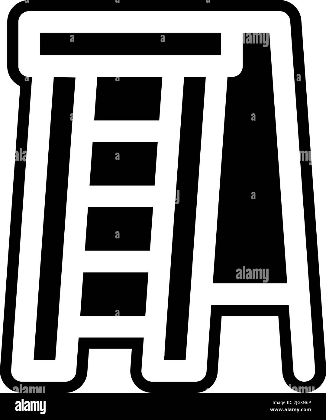 Home step ladder Black and White Stock Photos & Images - Alamy