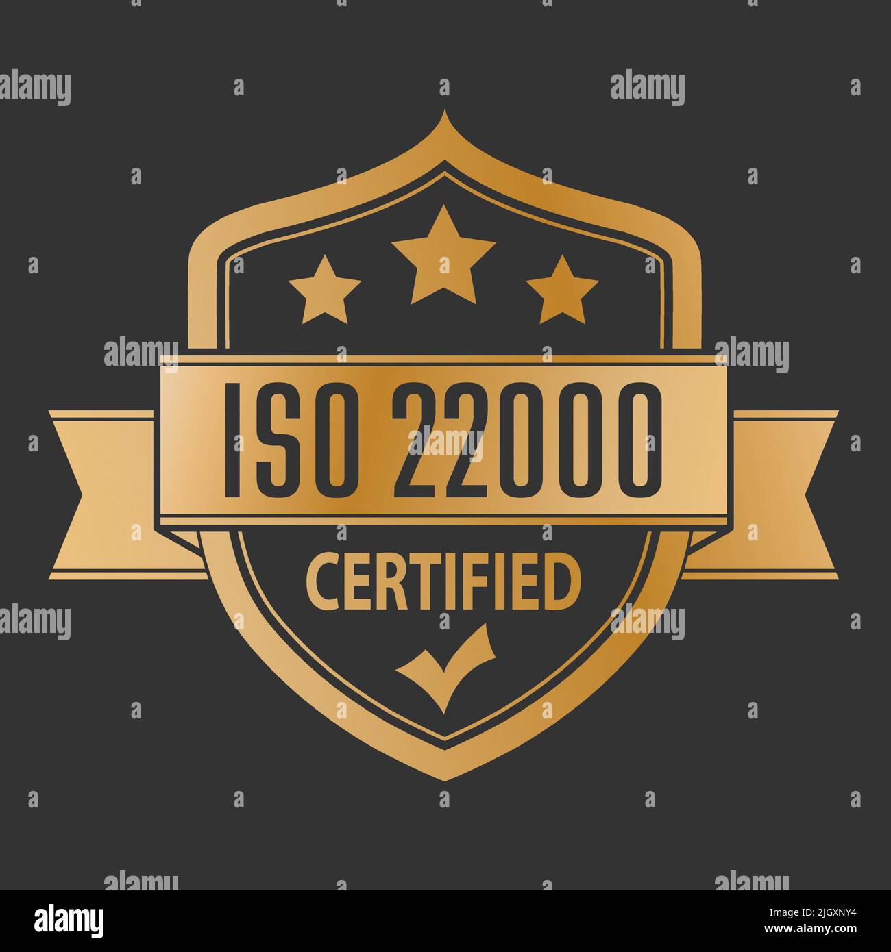 ISO 22000. The logo of standardization for websites, applications and ...