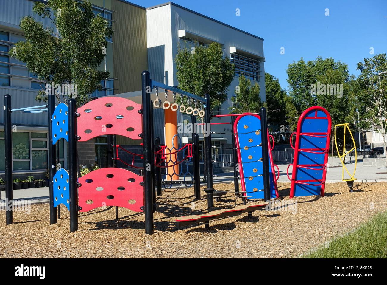 Elementary School Building With Playground