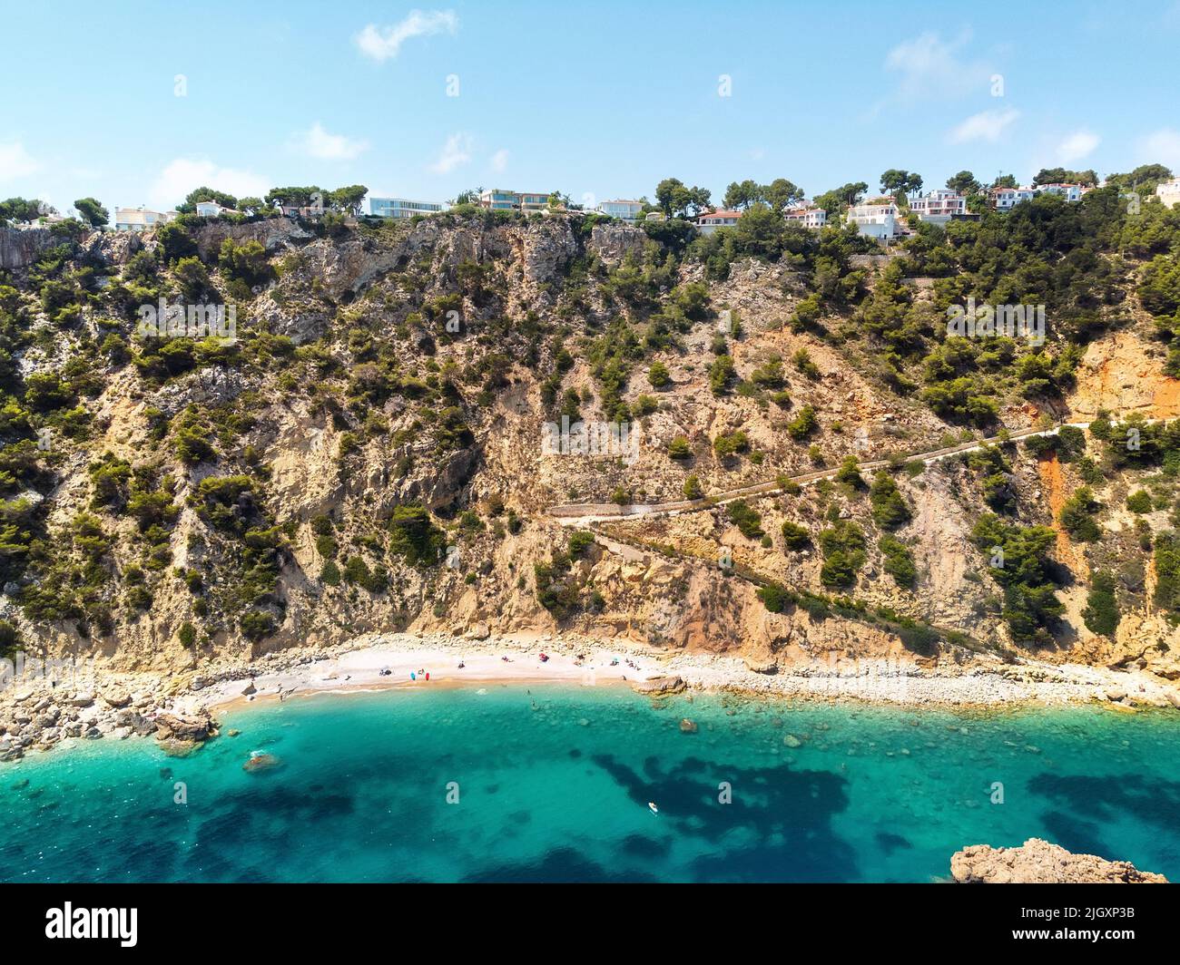 A cliff near the seashore overseeing the deep ocean Stock Photo - Alamy