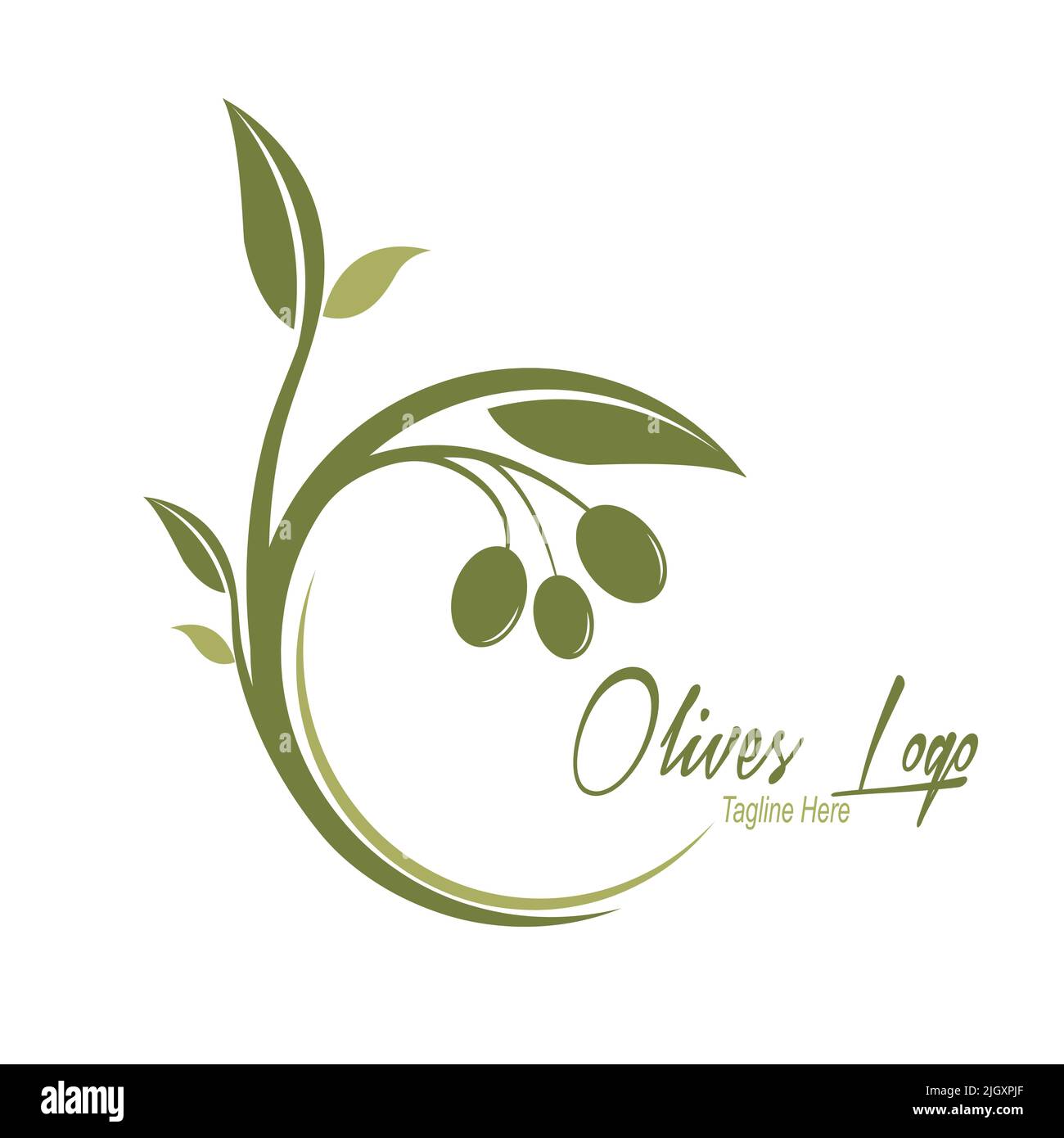 Logo of olives or olive oil. Vector template for a logo, brand, product ...