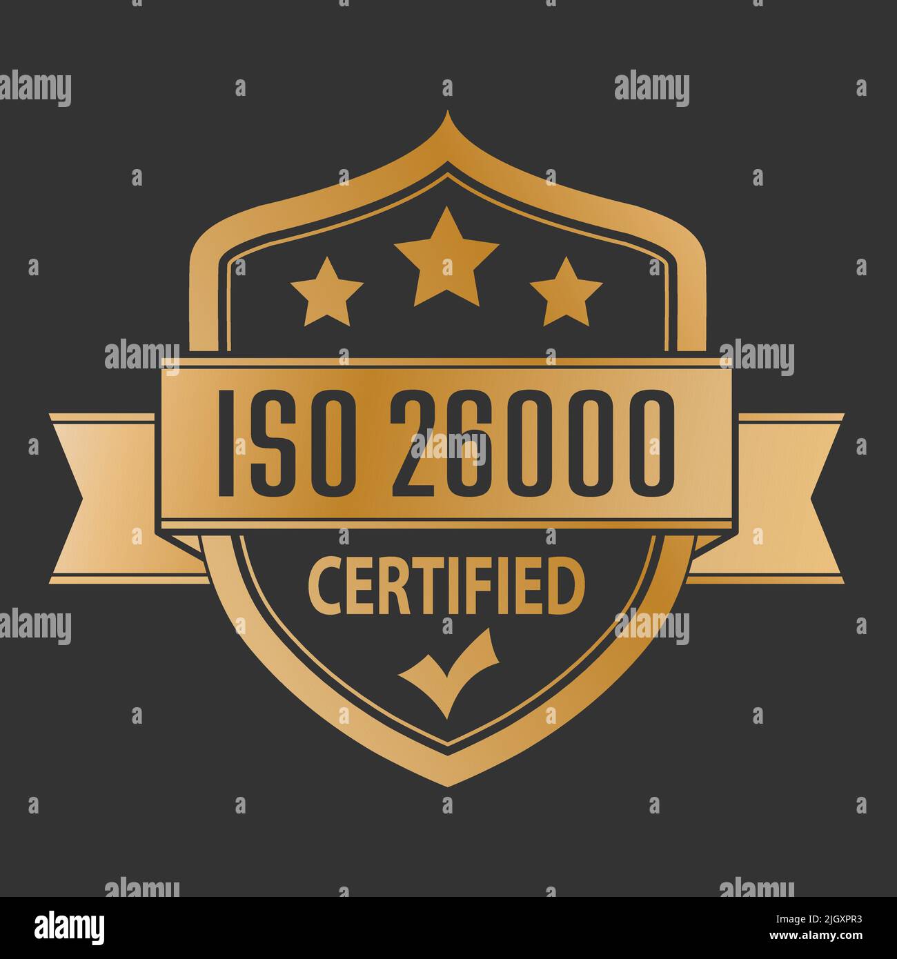 ISO 26000. The logo of standardization for websites, applications and ...