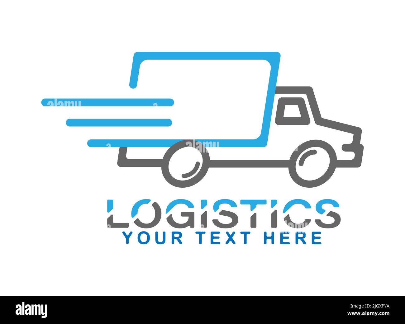 Logistics logo. Vector template for a logo, brand or sticker. Flat ...