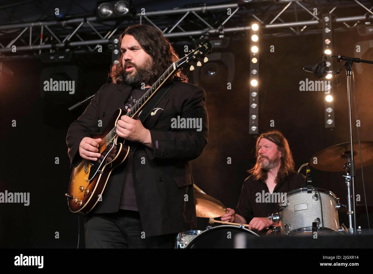 Romeo Stodart of The Magic Numbers performing at the Cornbury Festival ...