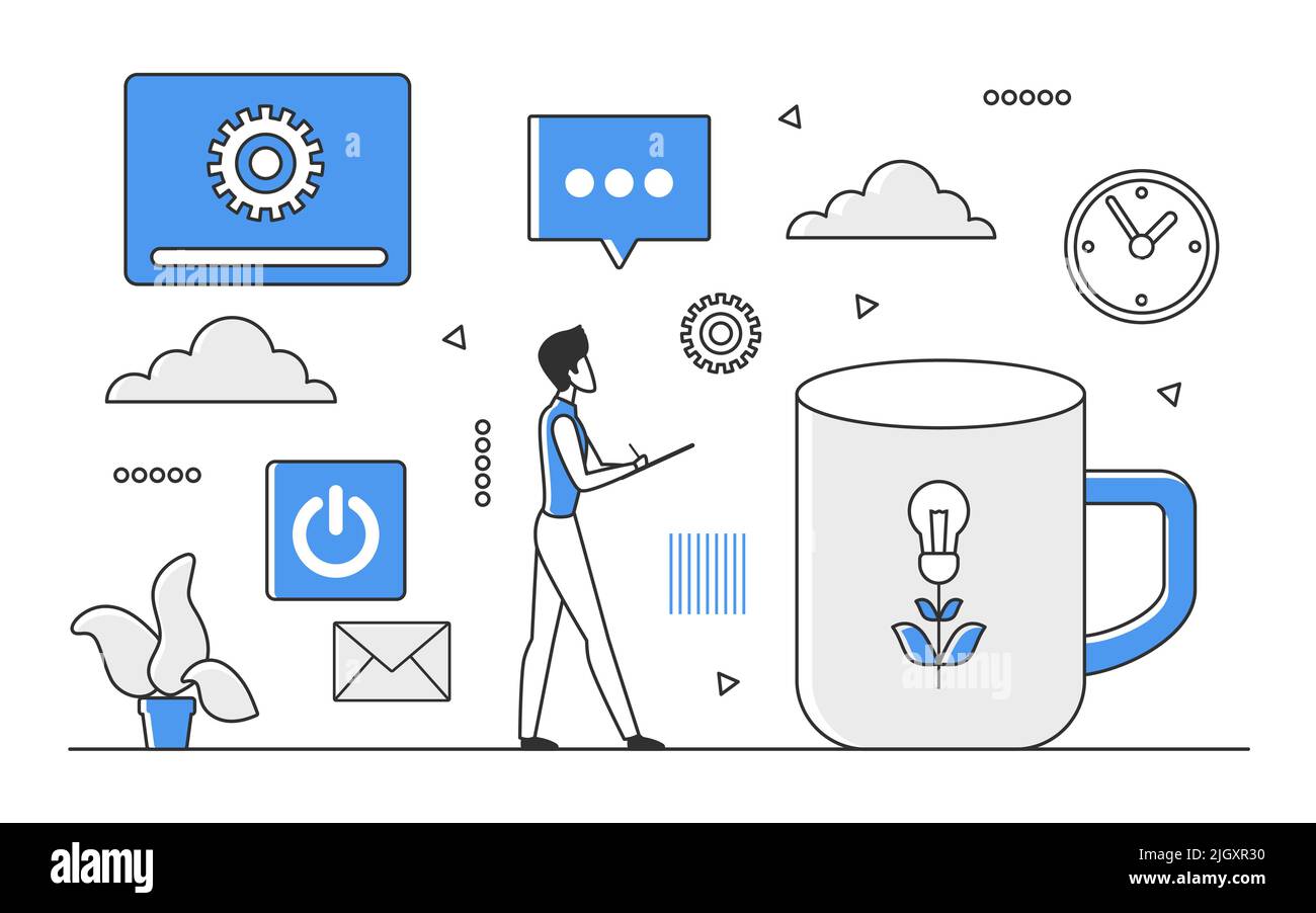Business working schedule planning. Time and daily task management ...