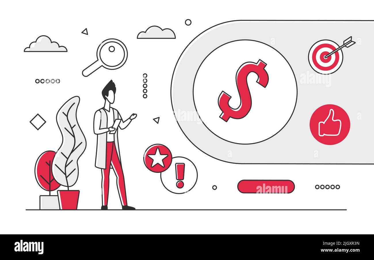 Business planning and achievement strategy. Effective organizational process vector monocolor ...