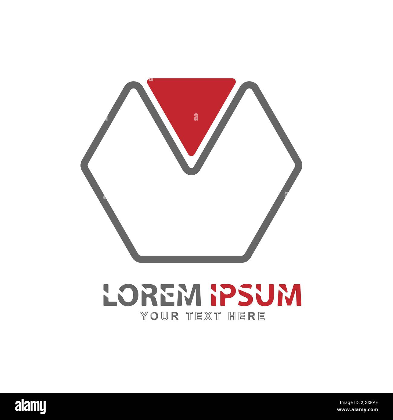 Hexagon icon. Logo, brand, or sticker template for websites, apps, and ...