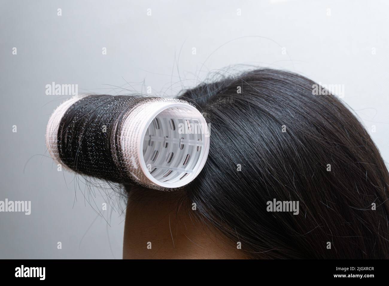 hair rolls for beauty products on a white background Stock Photo - Alamy