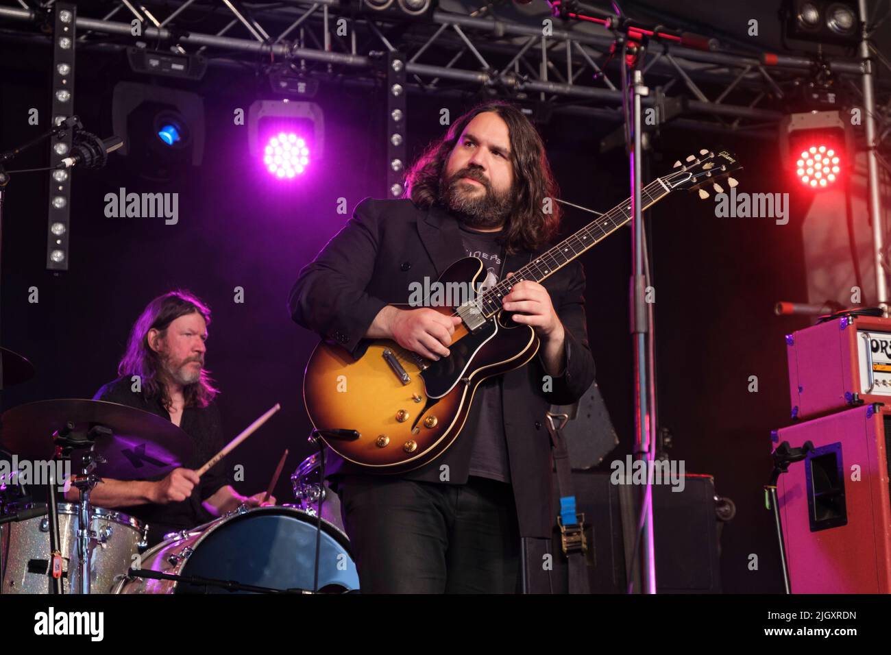 Romeo Stodart of The Magic Numbers performing at the Cornbury Festival ...