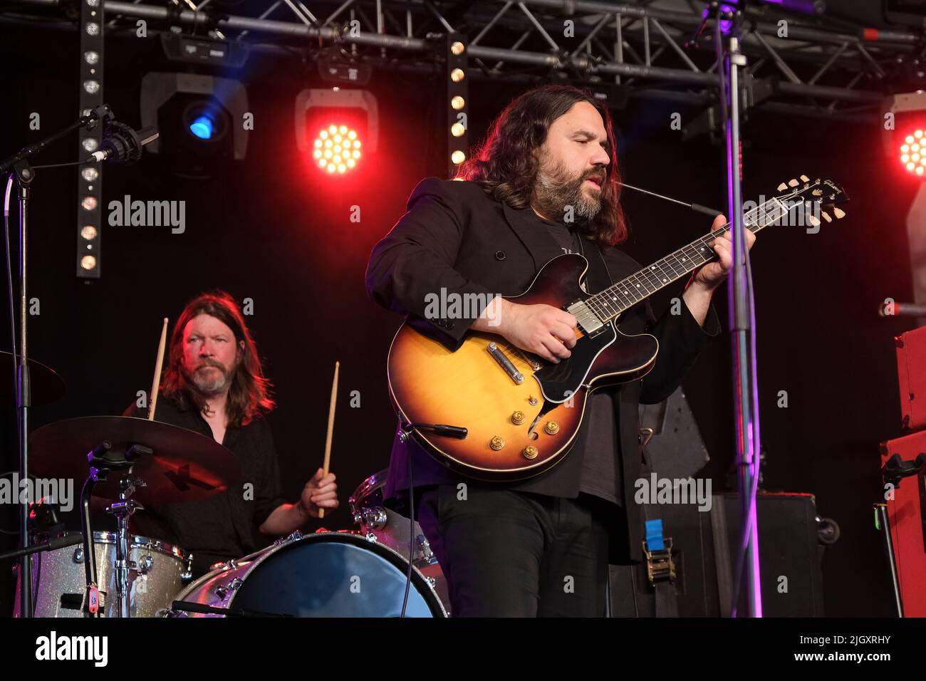 Romeo Stodart of The Magic Numbers performing at the Cornbury Festival ...