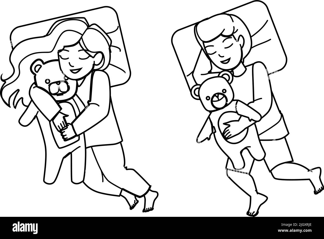 kid sleep vector Stock Vector Image & Art - Alamy