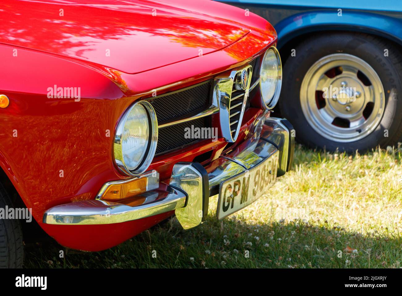 Red Alfa Romeo front view Stock Photo - Alamy