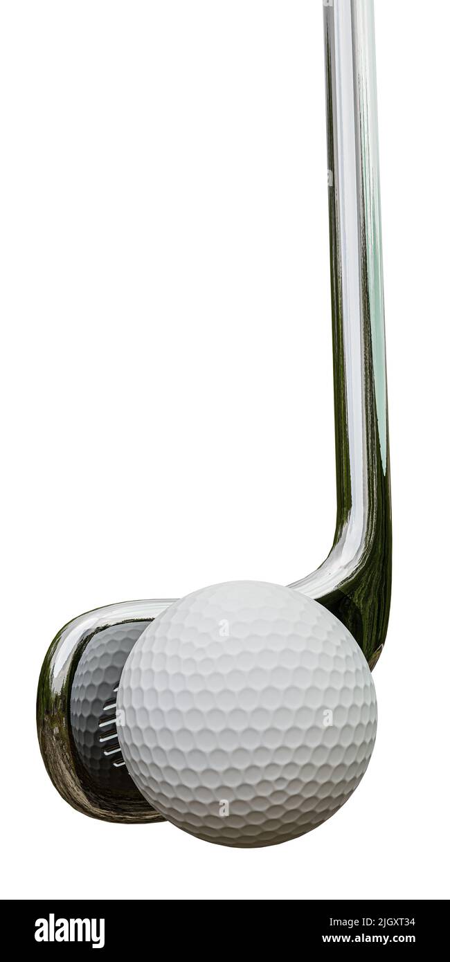 golf club isolated on white background 3d illustration Stock Photo - Alamy