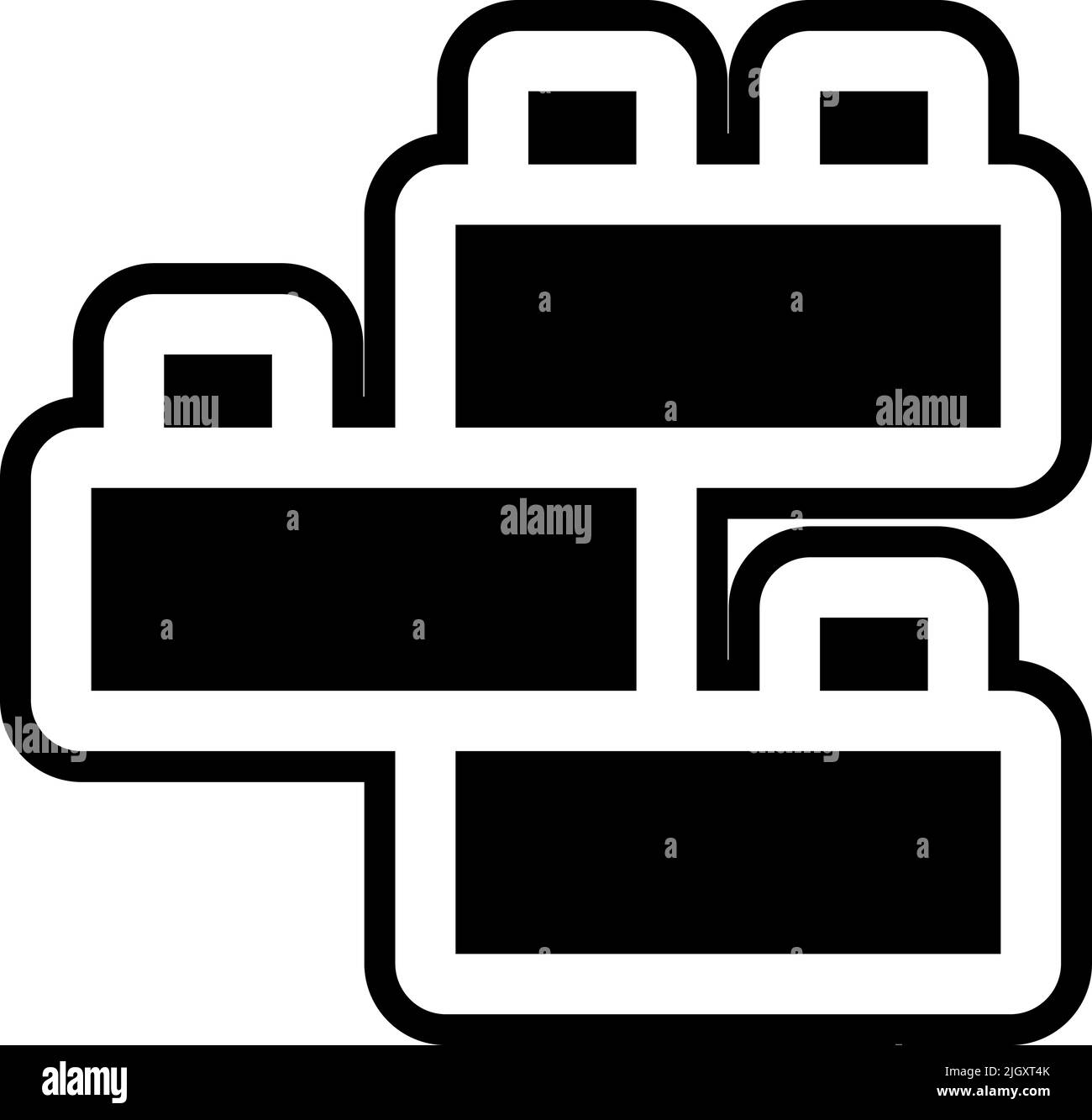 Kindergarten shape icon Black and White Stock Photos & Images - Alamy