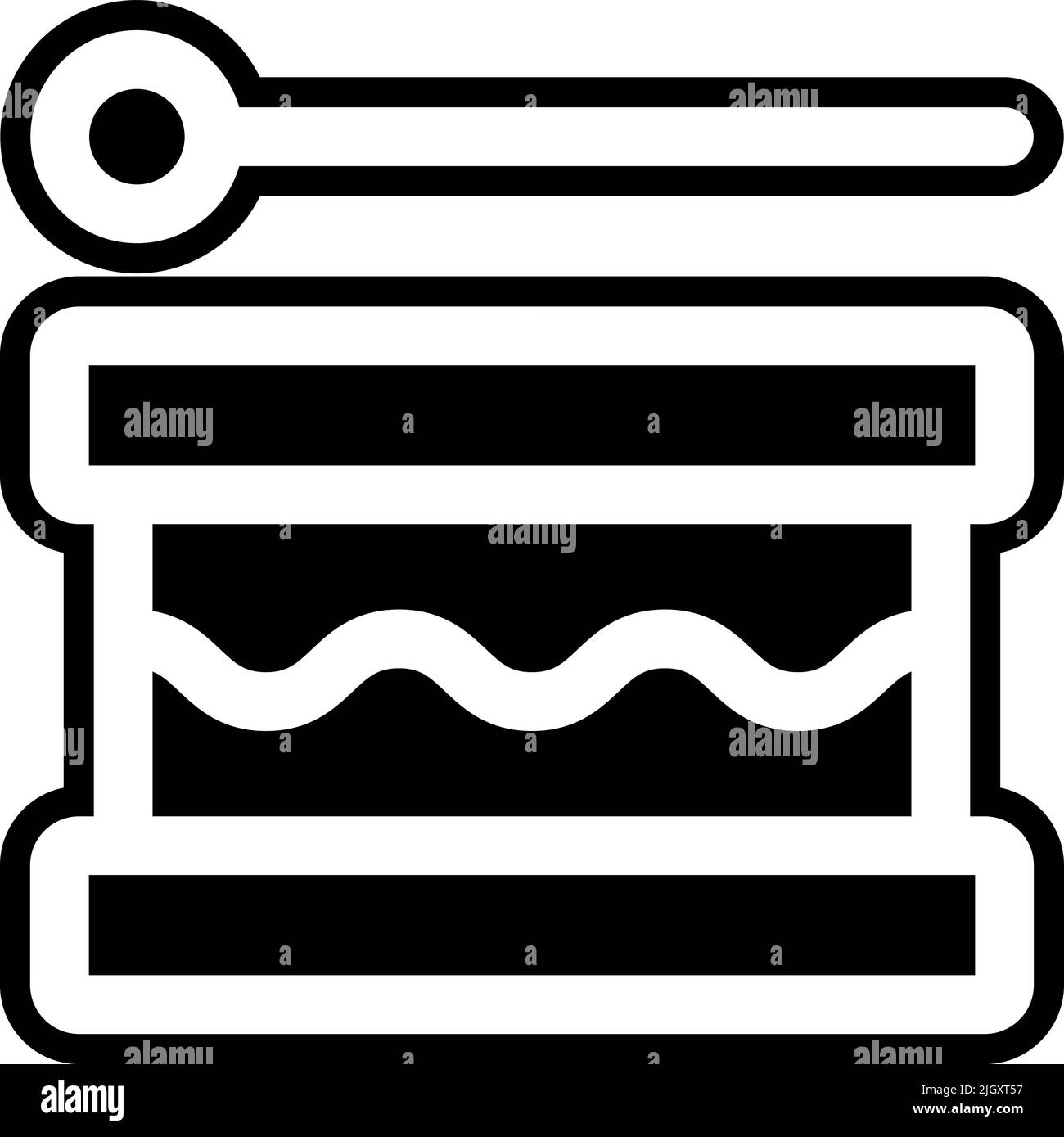 Drum set color icon Black and White Stock Photos & Images - Alamy