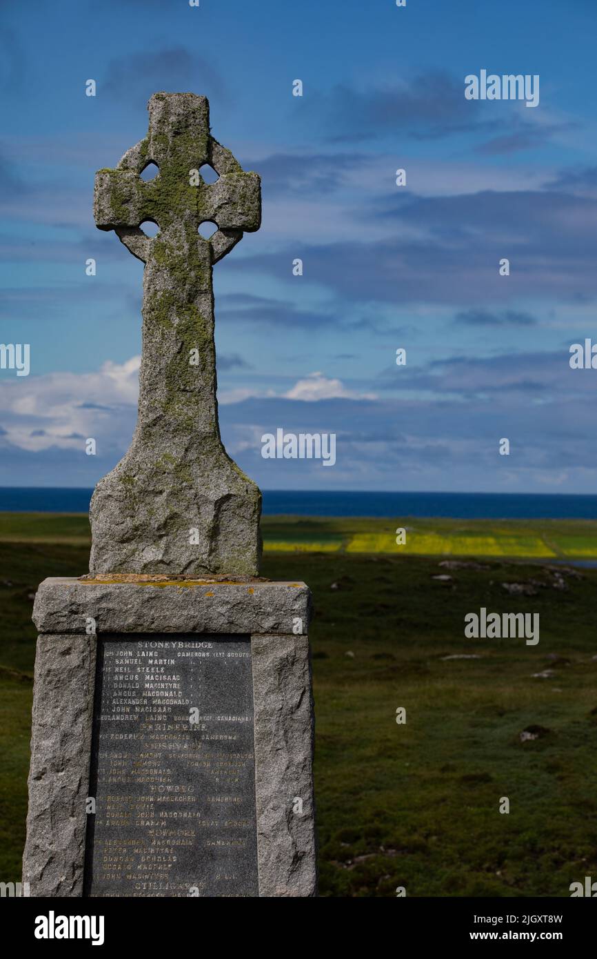 South Uist war memorial Stock Photo - Alamy