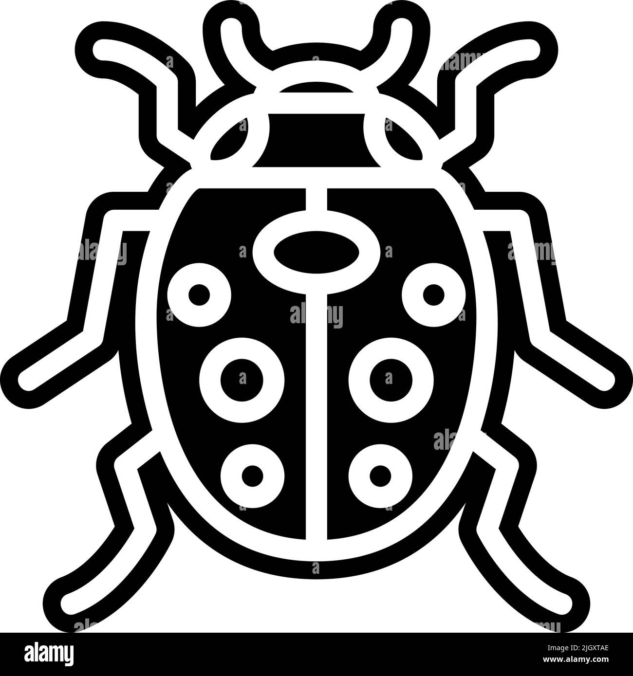 Insects parasites pest control ladybug icon Stock Vector Image & Art ...