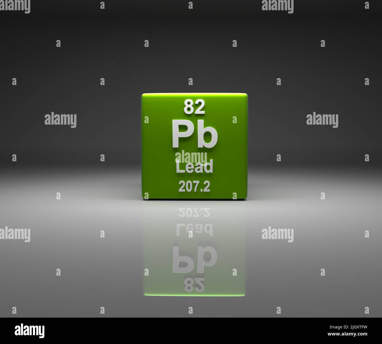 Cube with Lead number 82 periodic table, 3d rendering Stock Photo - Alamy