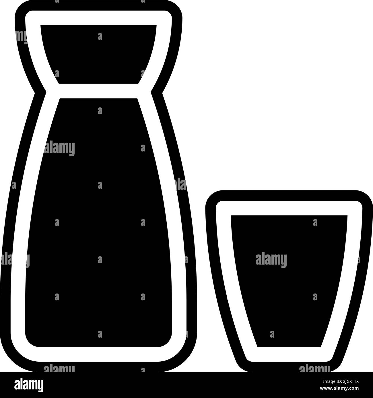 Japanese sake cup Stock Vector Images - Alamy
