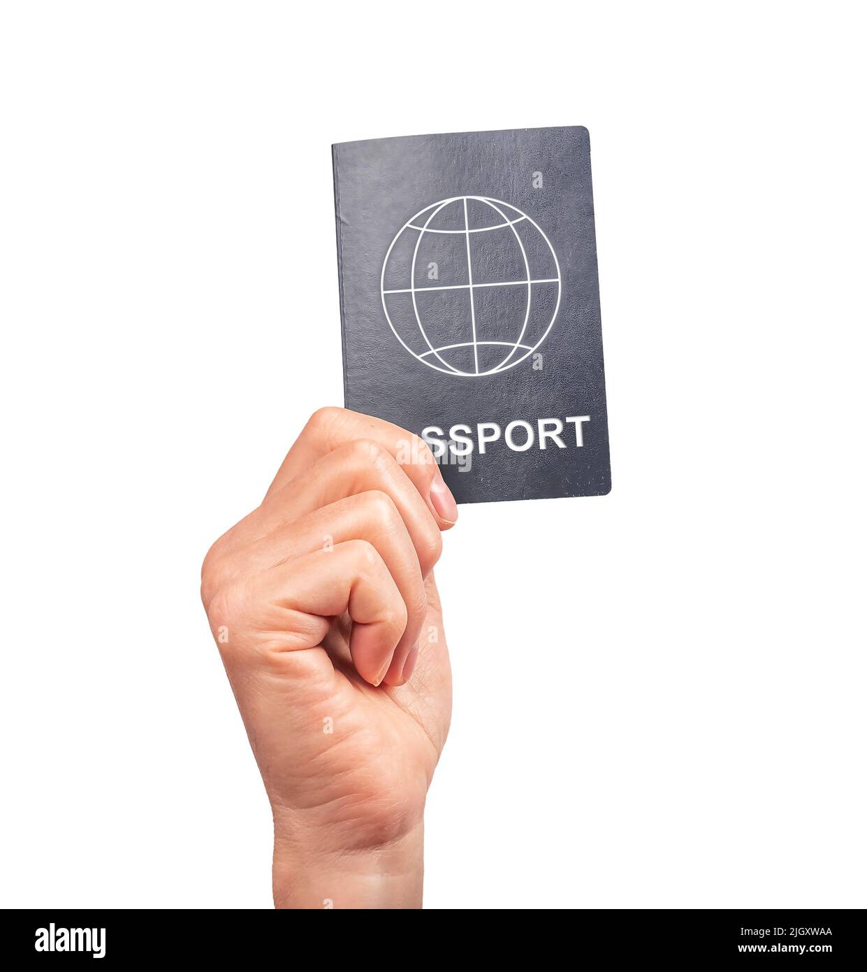 Holding blue passport Cut Out Stock Images & Pictures - Alamy