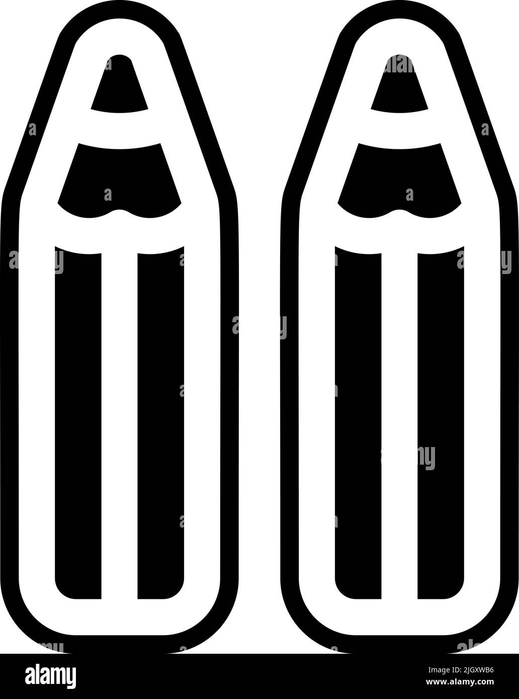 Kindergarten color pencil icon Stock Vector Images - Alamy