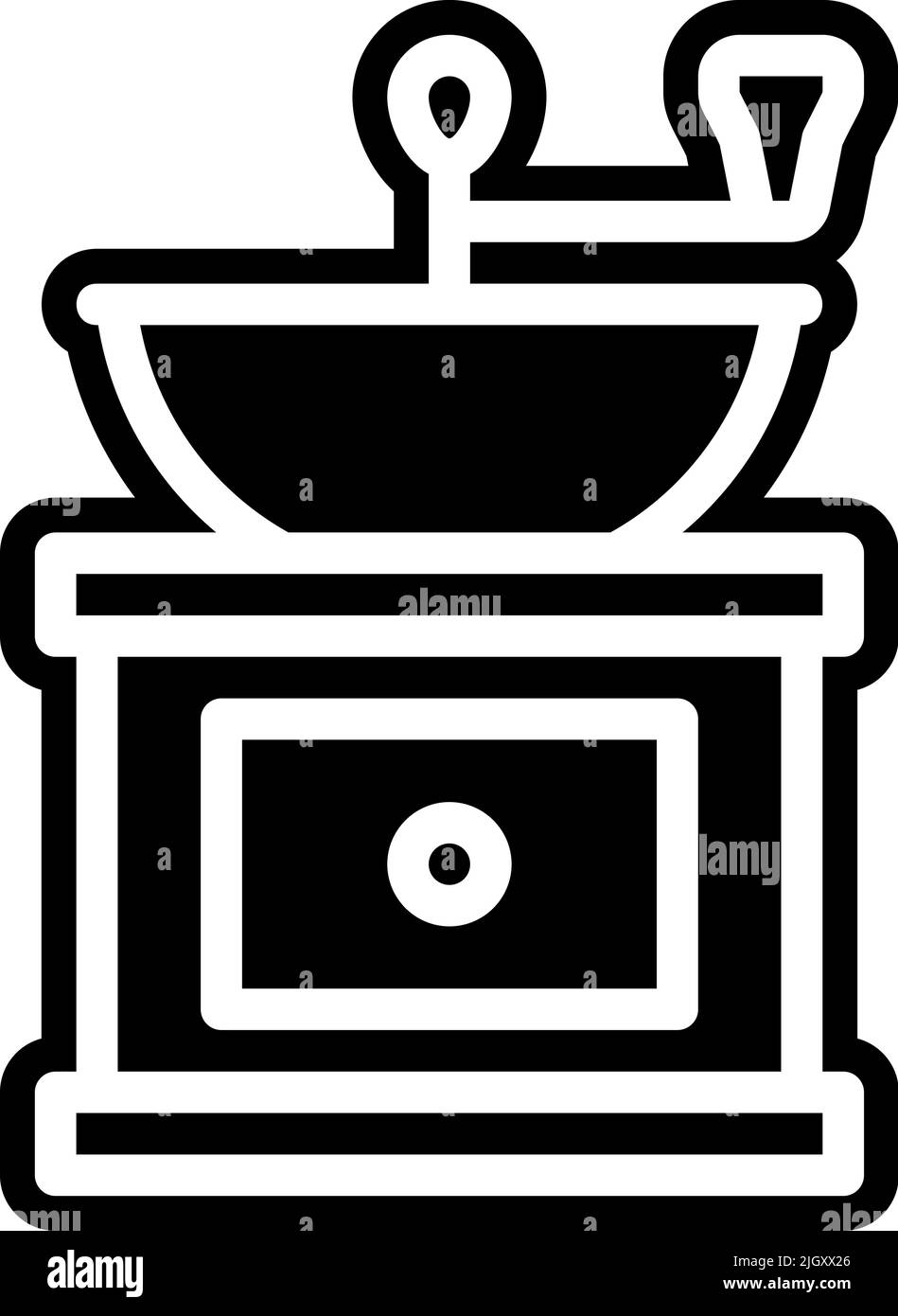 Kitchen utensil coffee grinder icon Stock Vector Image & Art - Alamy
